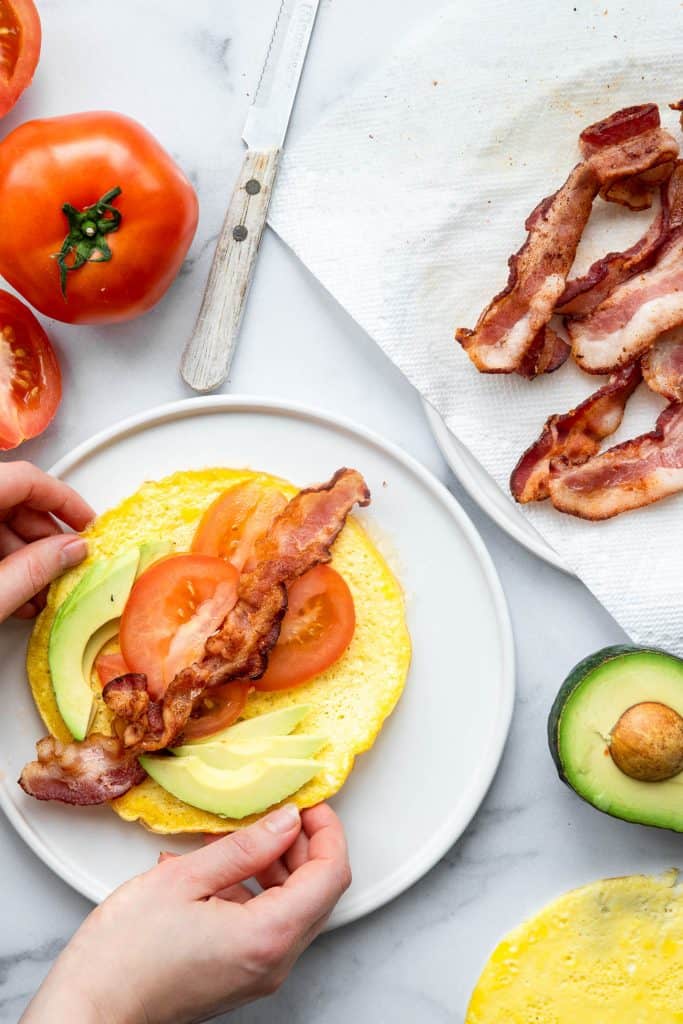 Keto Low Carb Egg Wraps for Breakfast - Food Faith Fitness