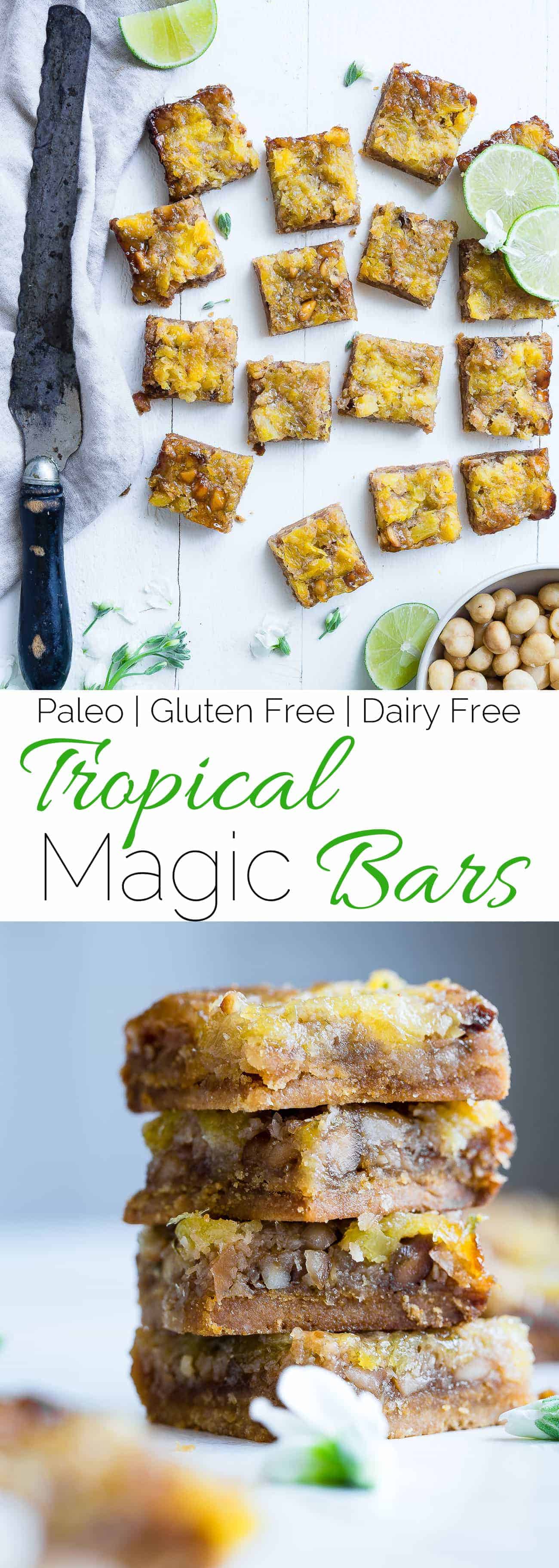 Tropical Paleo Magic Cookie Bars | FoodFaith Fitness
