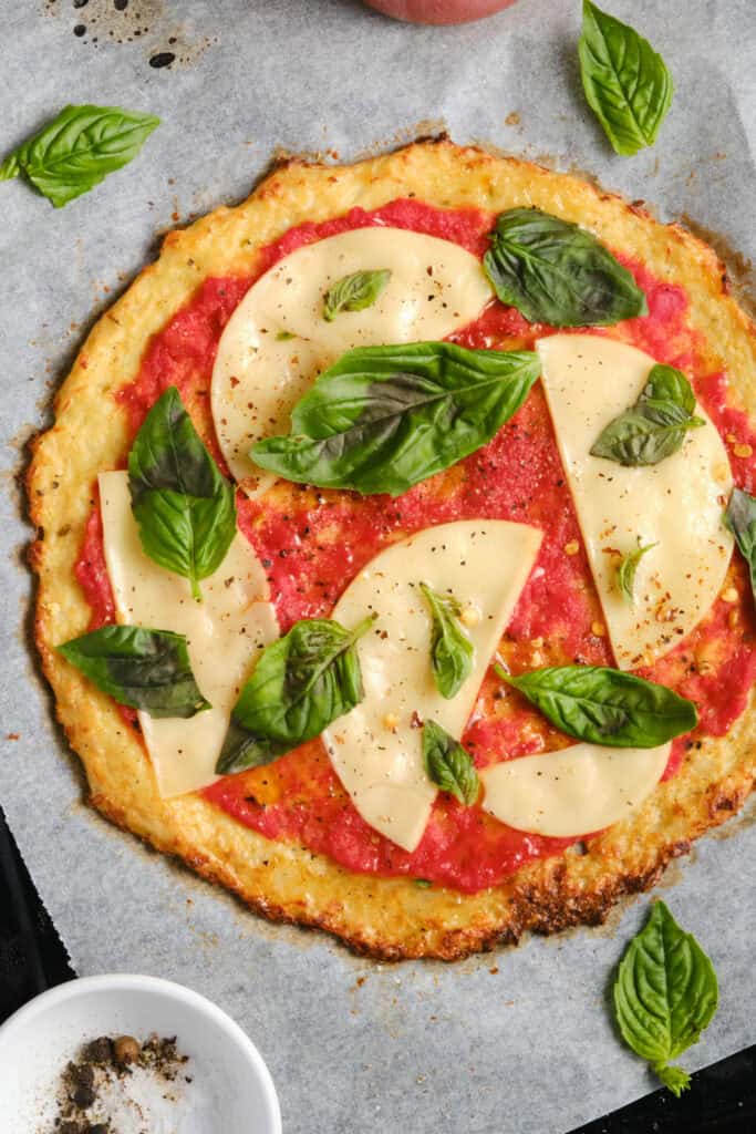 Cauliflower Pizza Crust Recipe - Food Faith Fitness