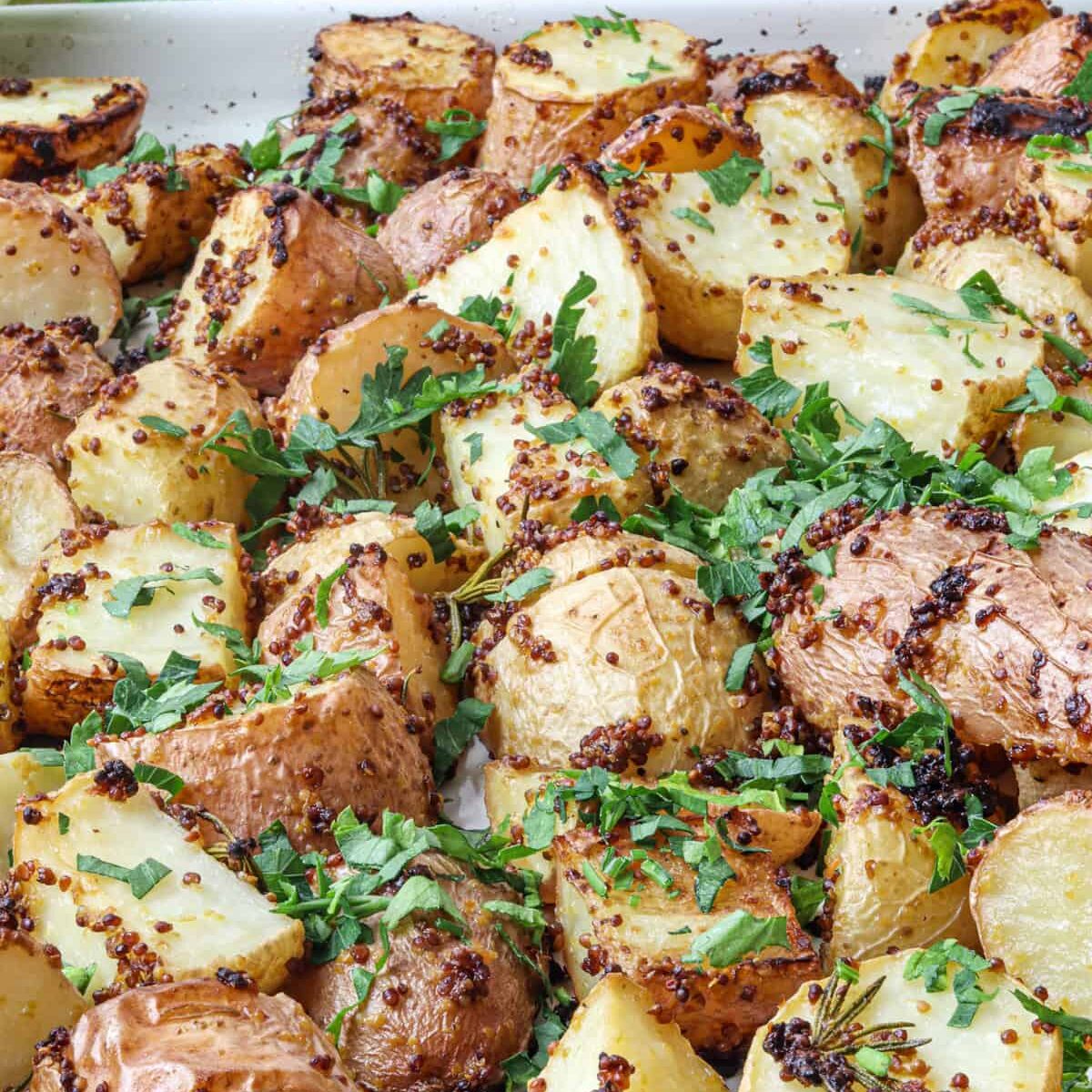 Mustard-Roasted Potatoes Recipe - Food Faith Fitness