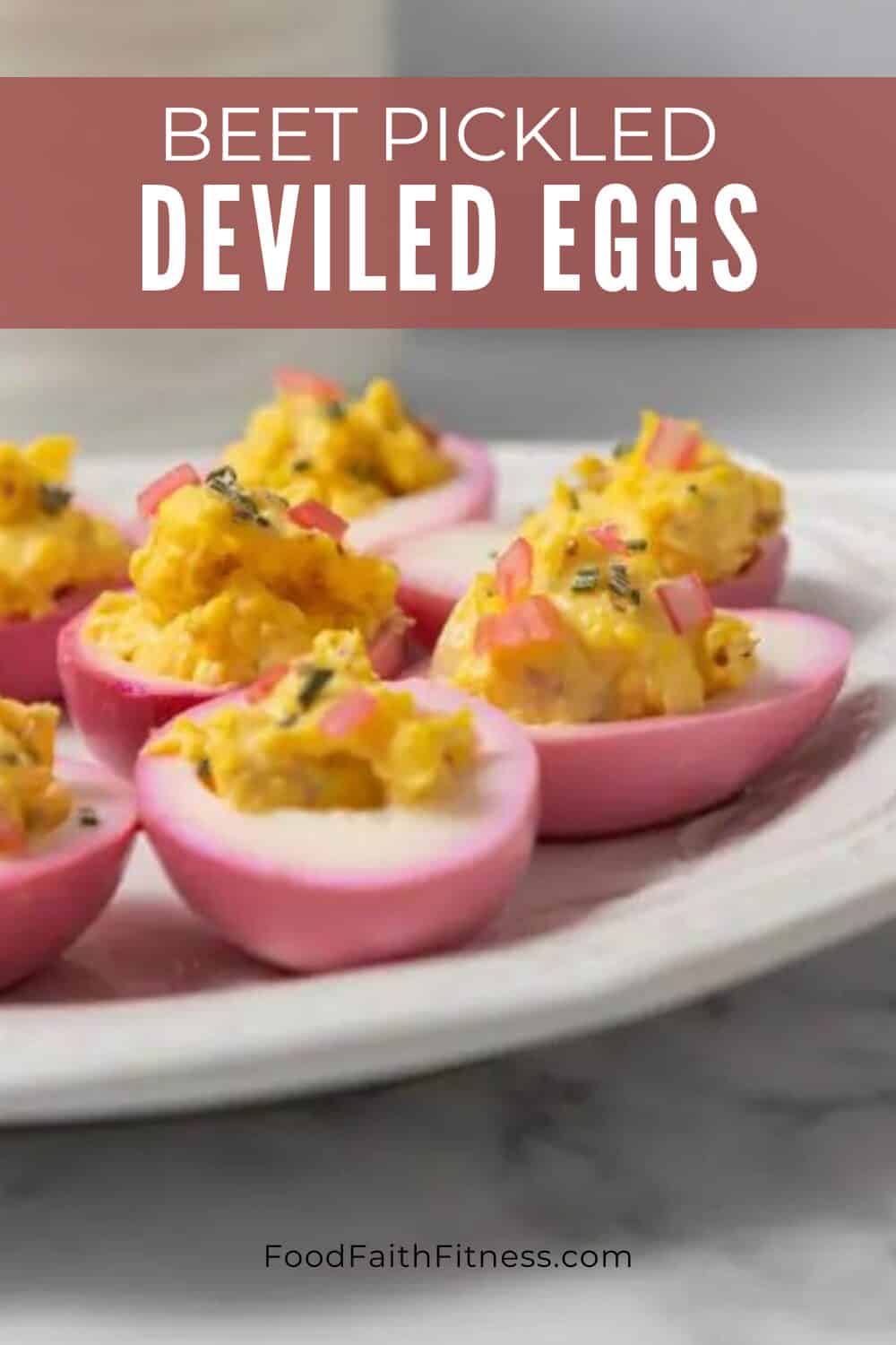 Beet-Pickled Deviled Eggs - Food Faith Fitness