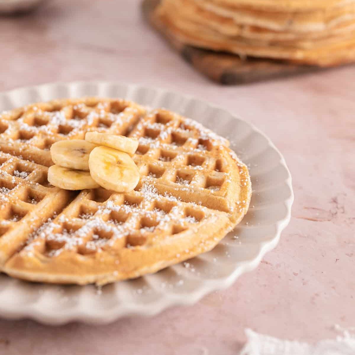 The Best Banana Waffles - Food Faith Fitness