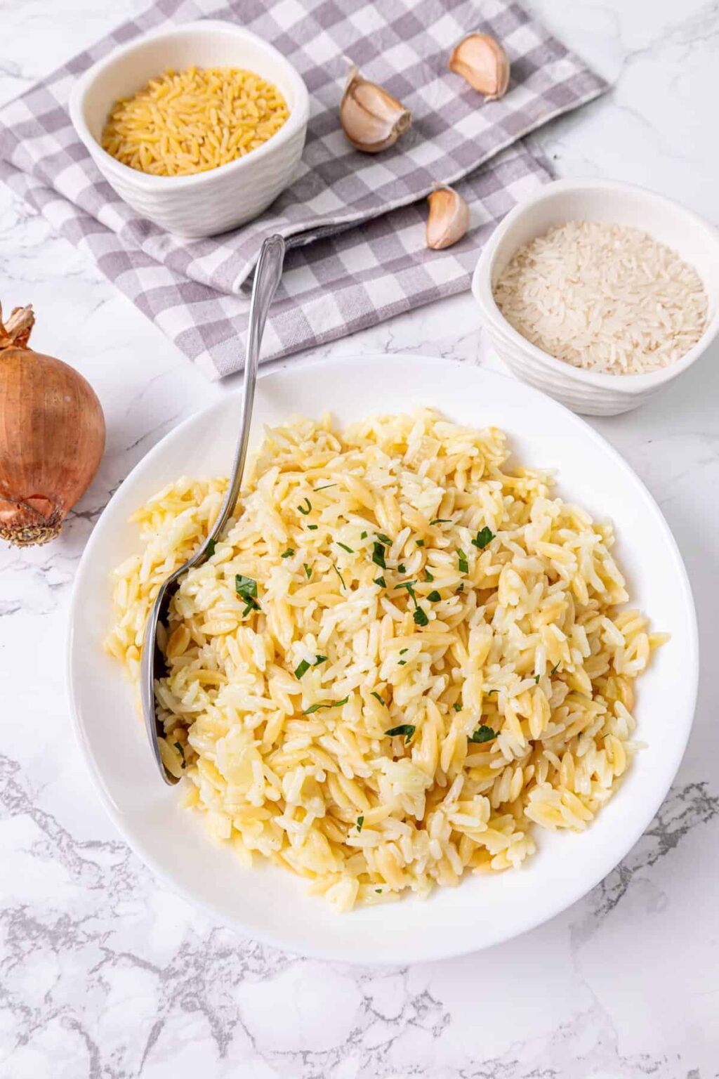 Rice Pilaf With Orzo - Food Faith Fitness