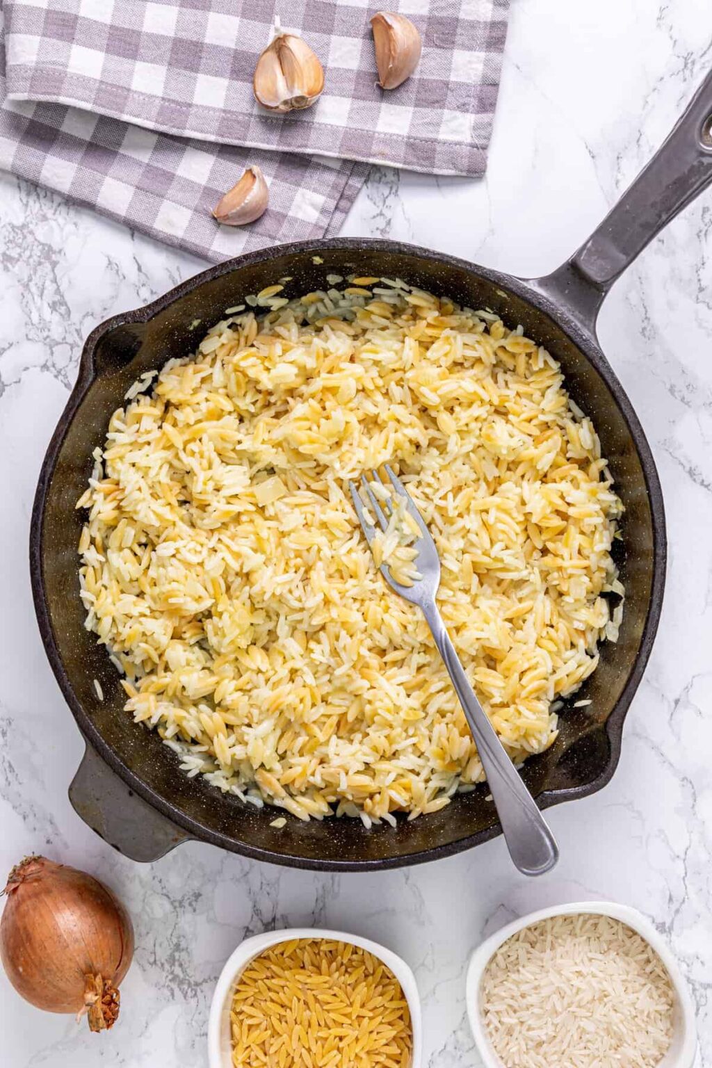 Rice Pilaf With Orzo - Food Faith Fitness