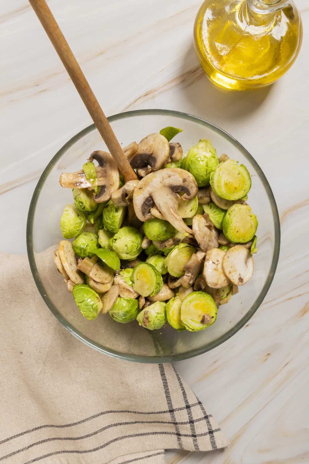 Roasted Brussels Sprouts With Mushrooms - Food Faith Fitness
