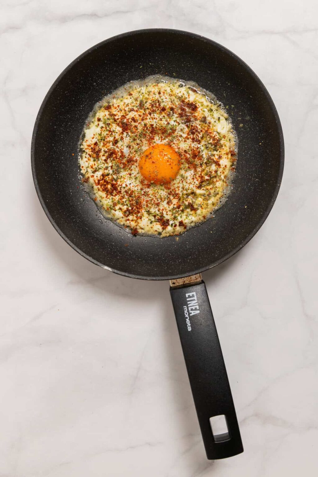 Feta Fried Eggs - Food Faith Fitness