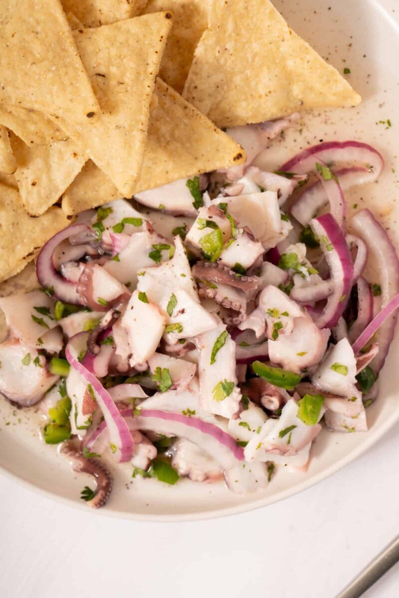 Octopus Ceviche (Ceviche De Pulpo) - Food Faith Fitness