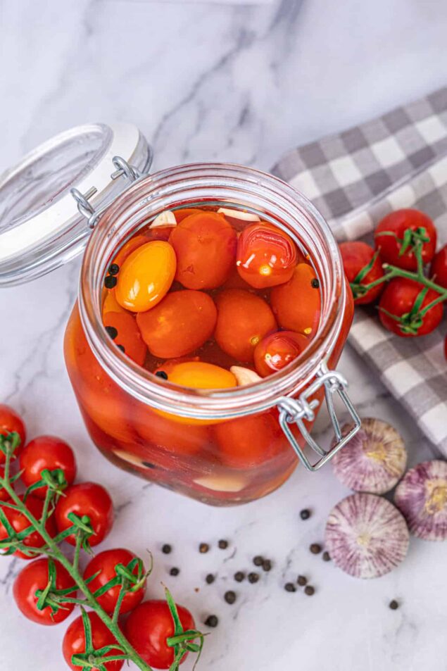 Pickled Cherry Tomatoes - Food Faith Fitness