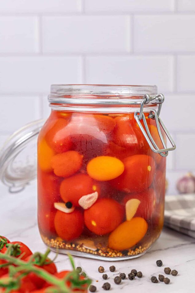 Pickled Cherry Tomatoes - Food Faith Fitness