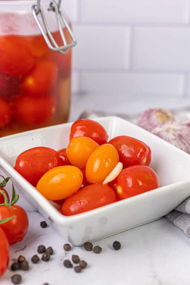 Pickled Cherry Tomatoes - Food Faith Fitness