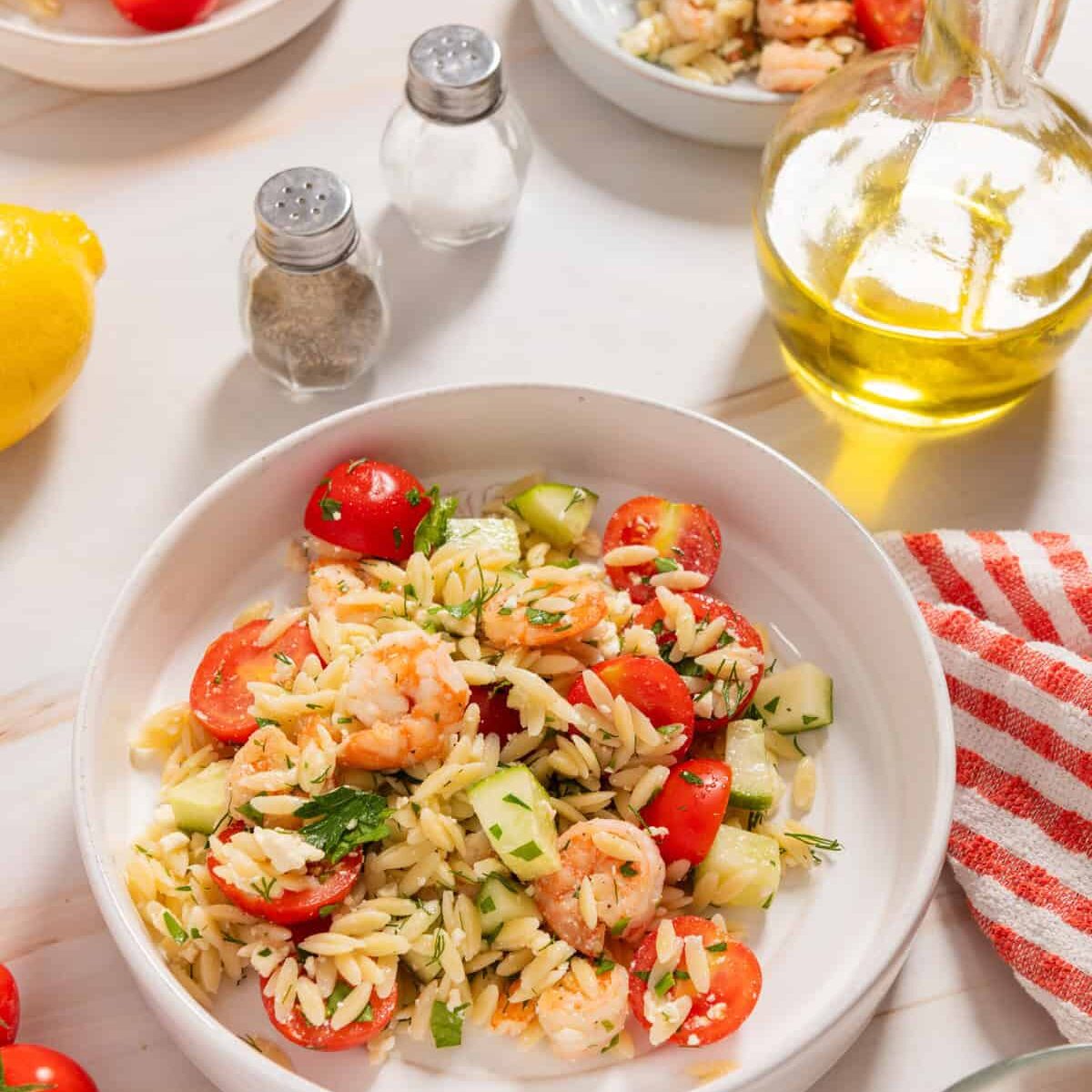 Shrimp Orzo Salad - Food Faith Fitness