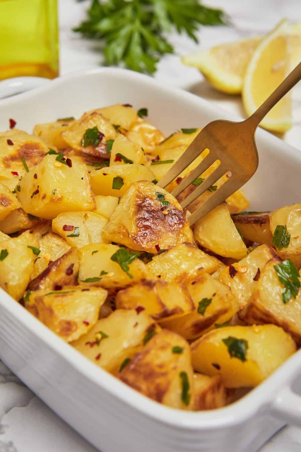 Batata Harra (Lebanese Spicy Potatoes) - Food Faith Fitness