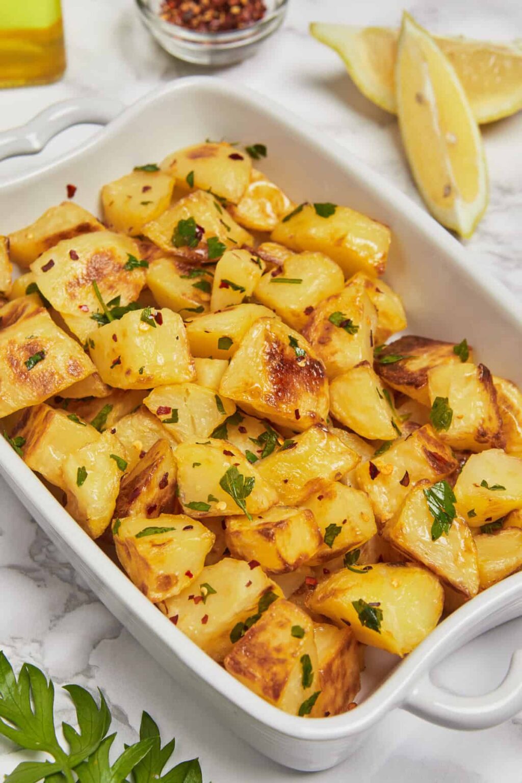 Batata Harra (Lebanese Spicy Potatoes) - Food Faith Fitness