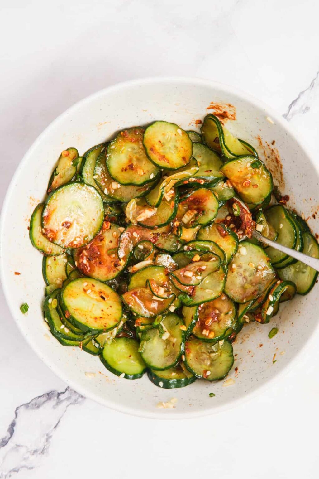 Korean Pickled Cucumbers (Oi Muchim) - Food Faith Fitness