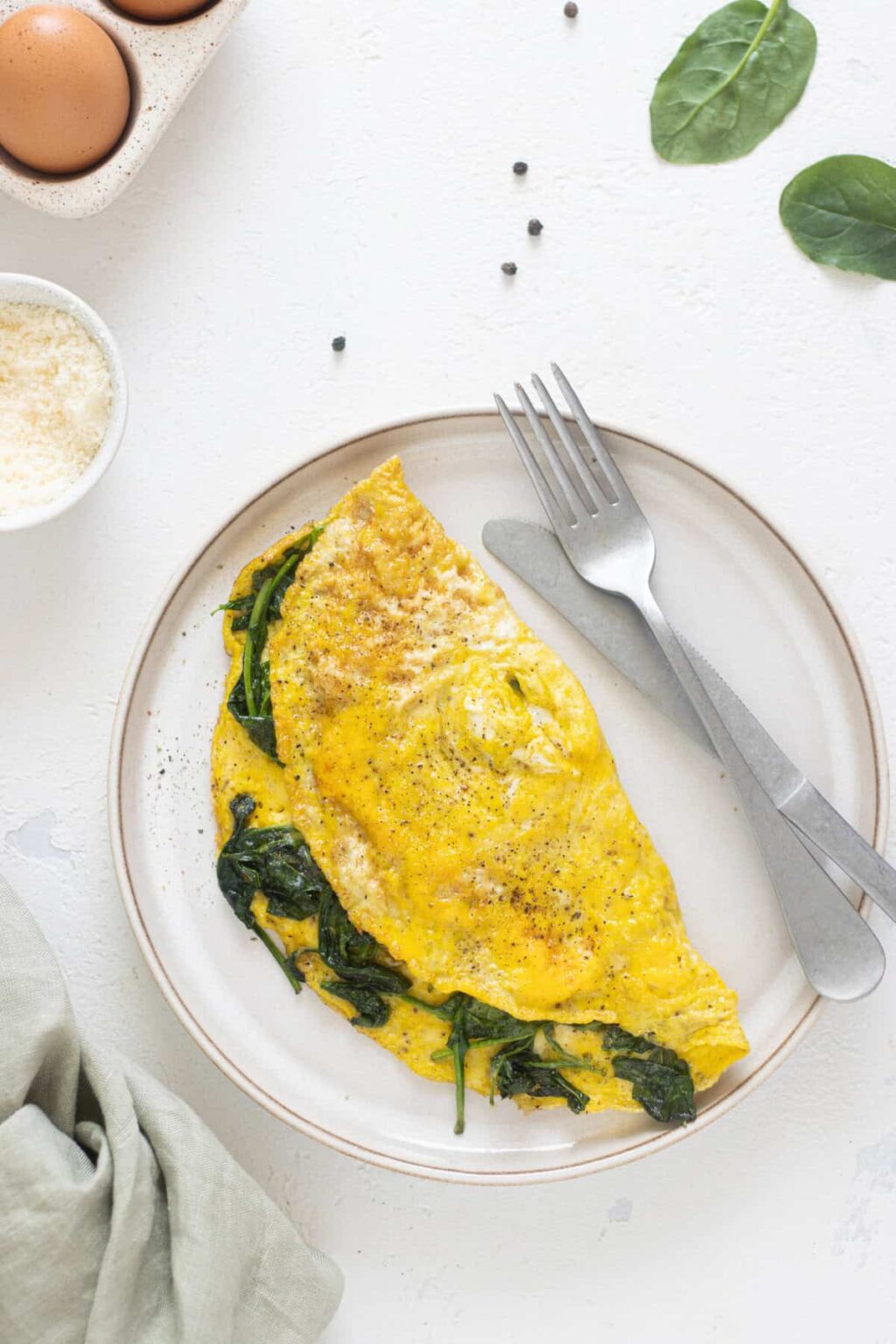 Spinach Omelet - Food Faith Fitness