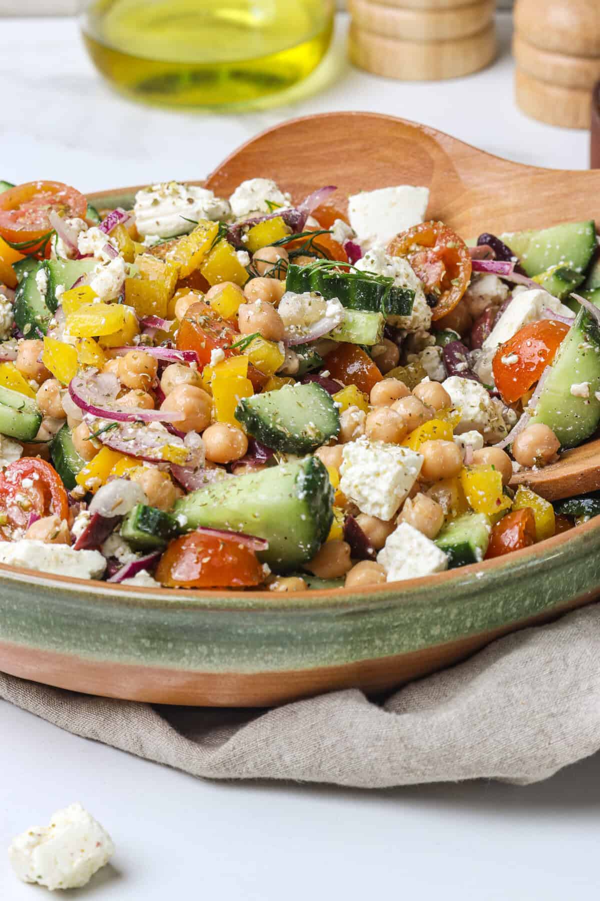 Greek Chickpea Salad - Food Faith Fitness