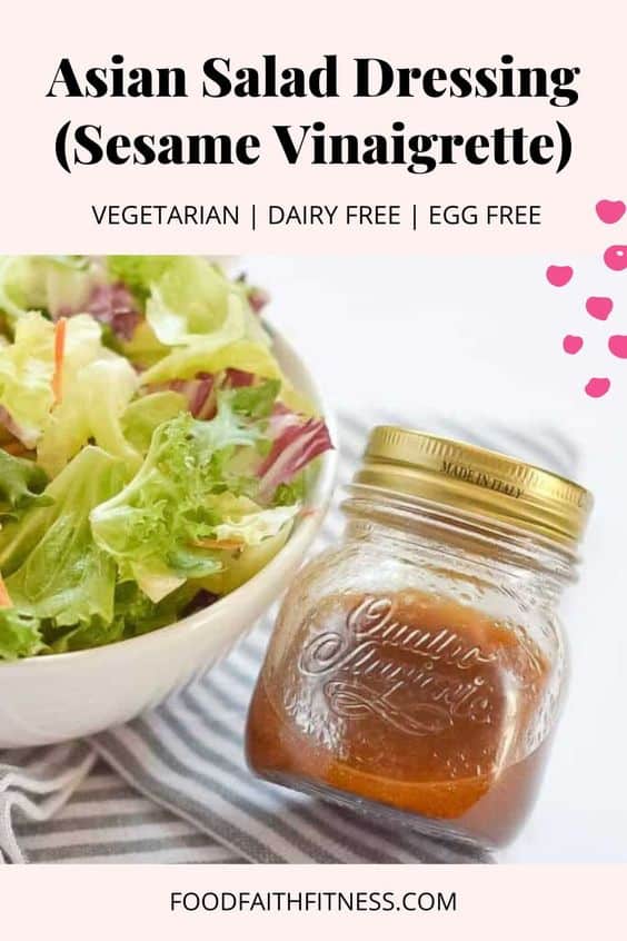 Asian Salad Dressing (Sesame Vinaigrette) - Food Faith Fitness