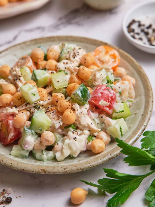 Chickpea Chicken Salad - Food Faith Fitness