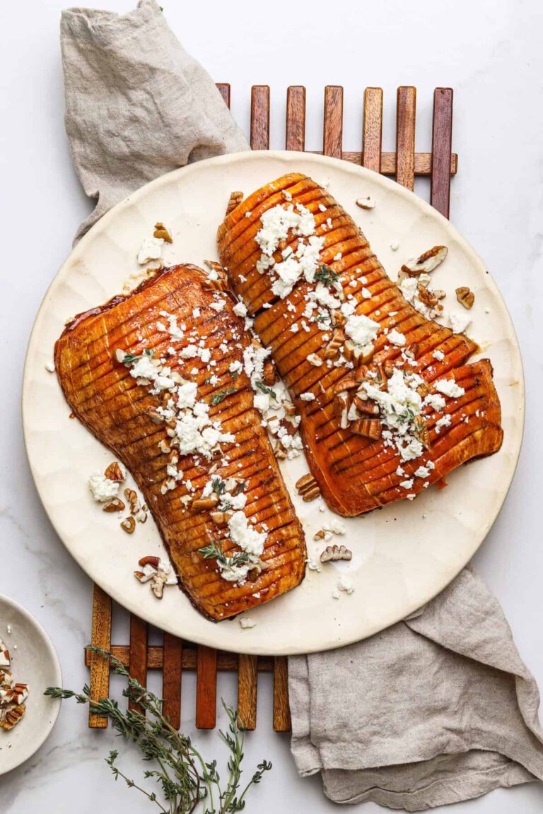 Hasselback Butternut Squash - Food Faith Fitness