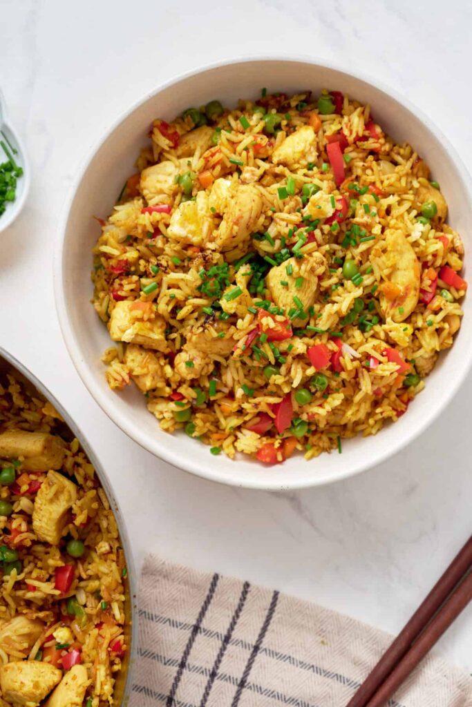 Chicken Curry Fried Rice - Food Faith Fitness