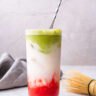 Strawberry Matcha Latte - Food Faith Fitness
