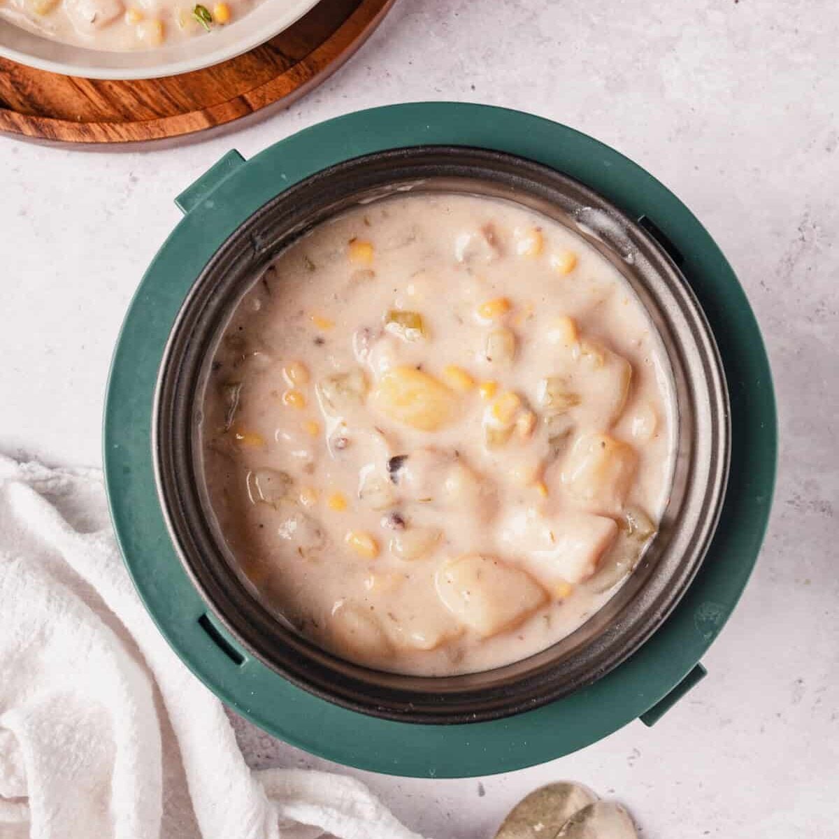 Crock-Pot Seafood Chowder - Food Faith Fitness