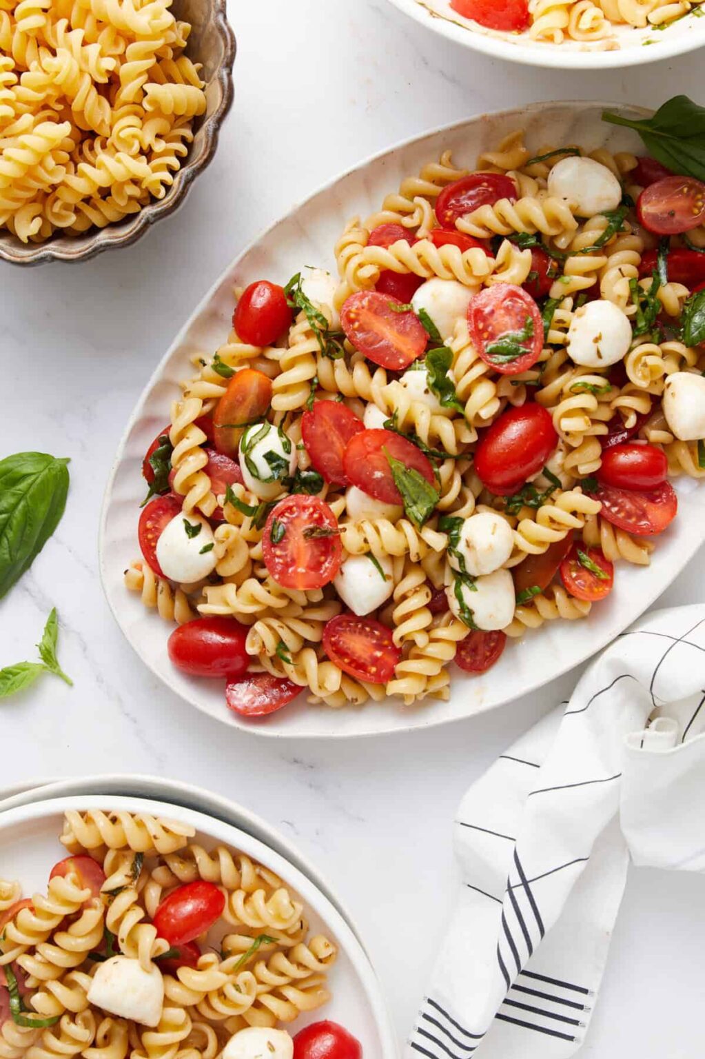 Caprese Pasta Salad - Food Faith Fitness