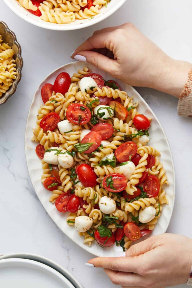 Caprese Pasta Salad - Food Faith Fitness