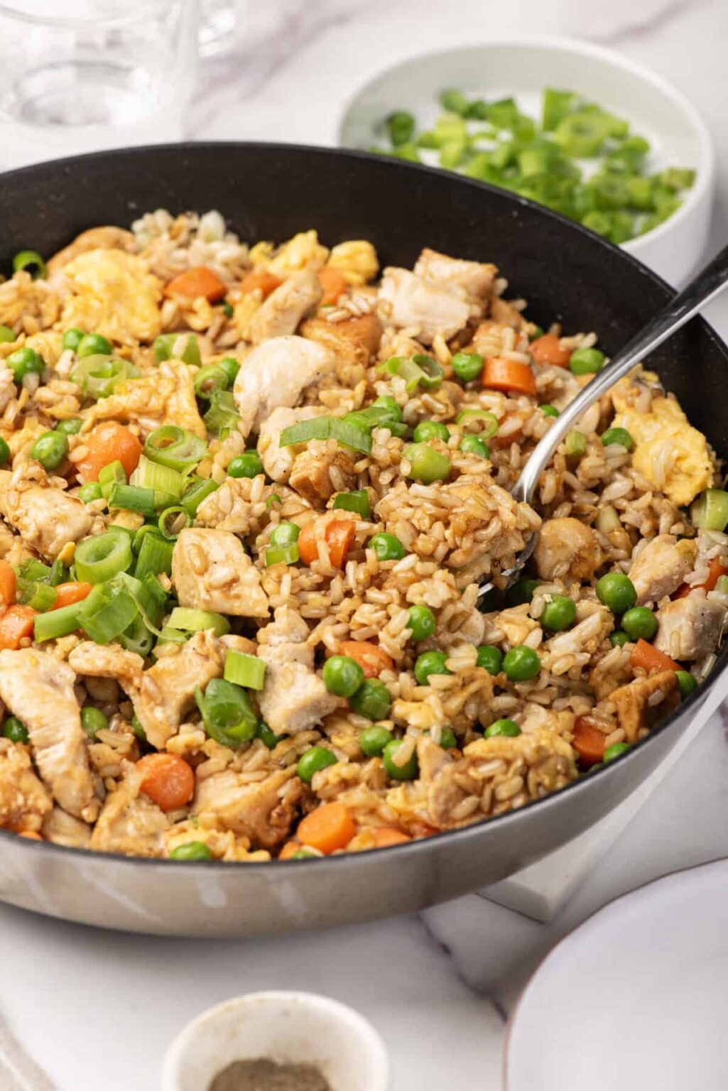 Chicken Fried Brown Rice - Food Faith Fitness