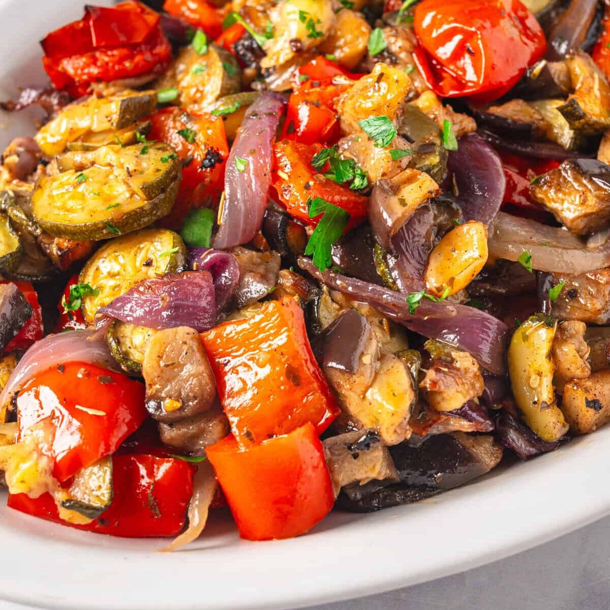 Greek Roasted Vegetables - Food Faith Fitness