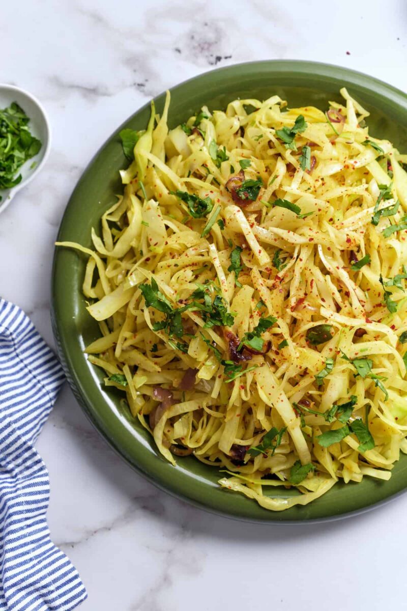 Indian Fried Cabbage - Food Faith Fitness