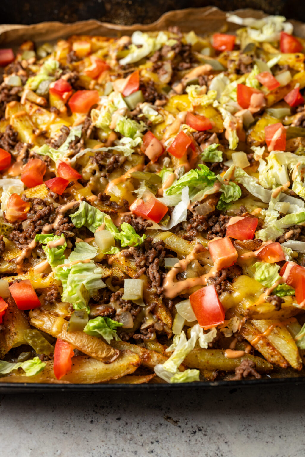 Cheeseburger Fries | Yoga Pit